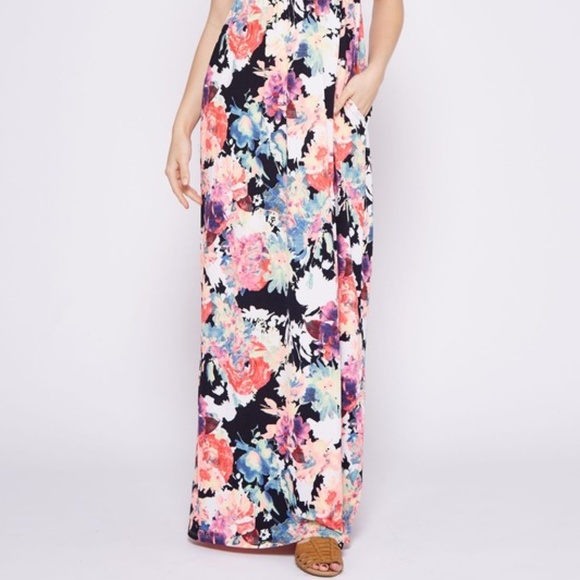 Beeson River | Dresses | Nwt Besson River Racerback Tank Floral Maxi ...